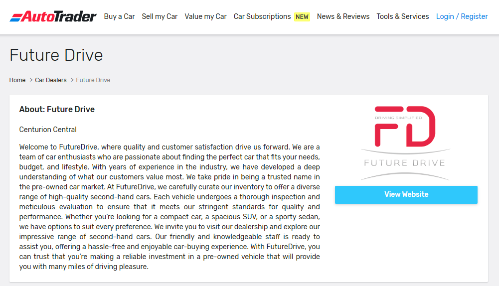 Future Drive – Empowering you to keep you moving